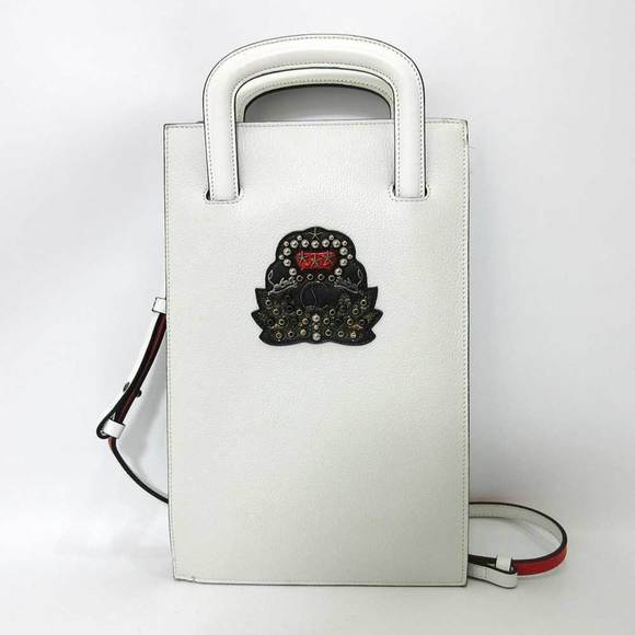 Vintage | Bags | Christian Louboutin Bag Trick Track Small White ...